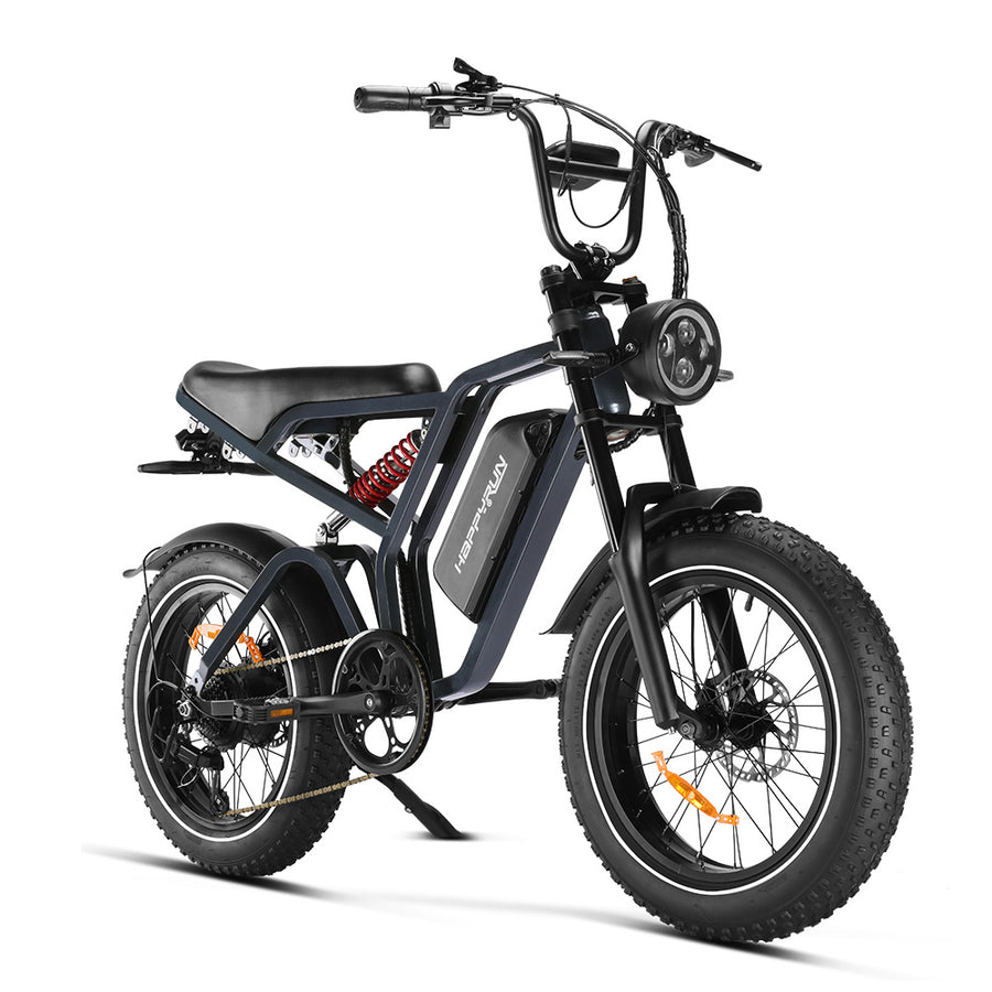 HappyRun Tank G60 Pro Moped Style Offroad Fat Tire Electric Bike ...